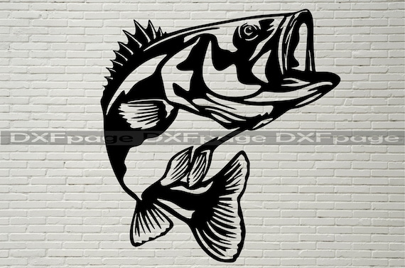 Bass Fish SVG DXF Files for Plasma Laser Cutting Cnc Svg | Etsy