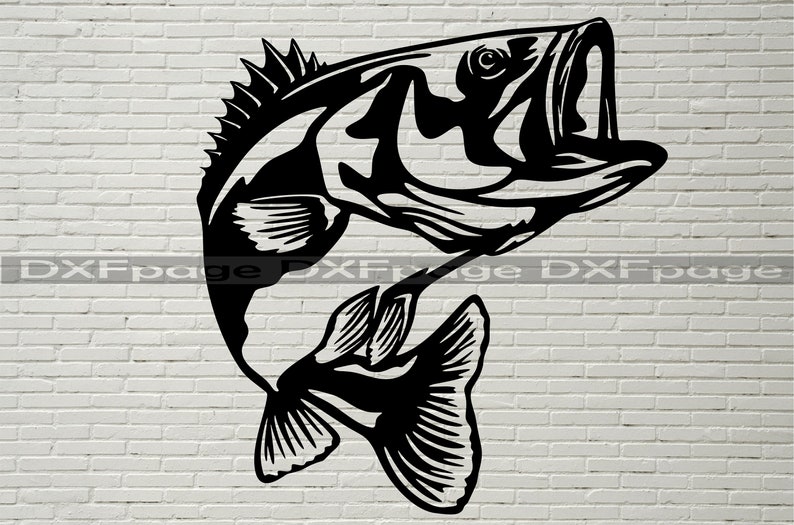 Bass Fish SVG DXF Files for Plasma Laser Cutting Cnc Svg | Etsy Canada