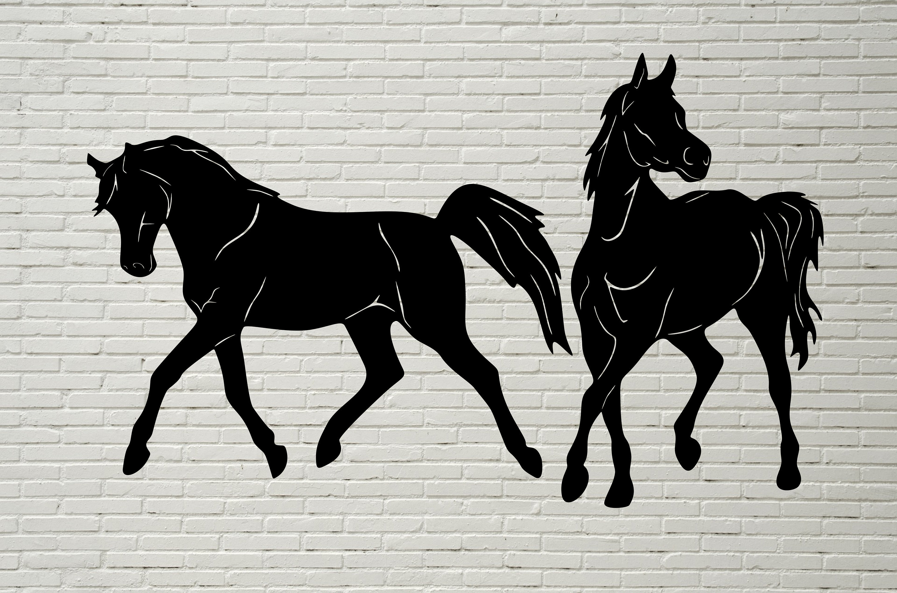 Horse silhouette SVG DXF Horse Clipart Animals cut file for | Etsy