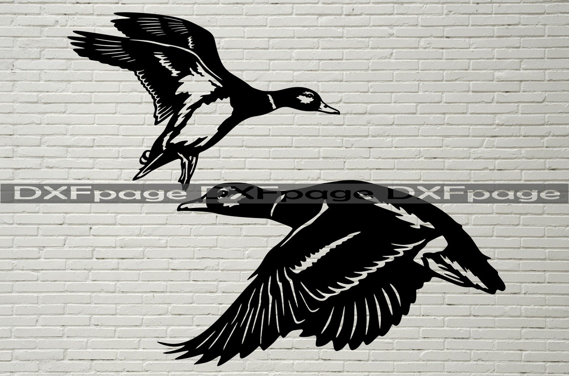Mallard SVG, Wild Duck Svg, Dxf File for Plasma, Cricut Project, Flying ...