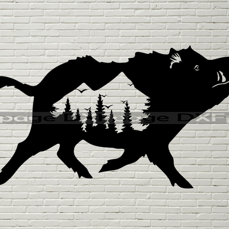 Wild Boar Silhouette - Etsy