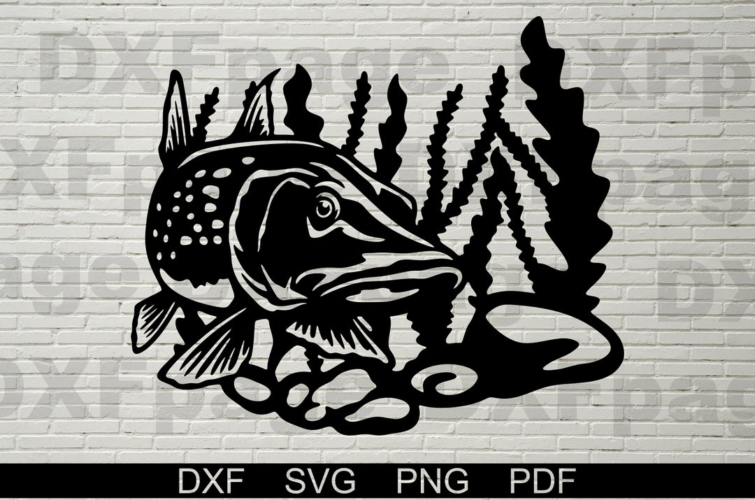Pike Svg, Fishing DXF Files for Plasma, Laser Cutting, Cnc, Svg for ...