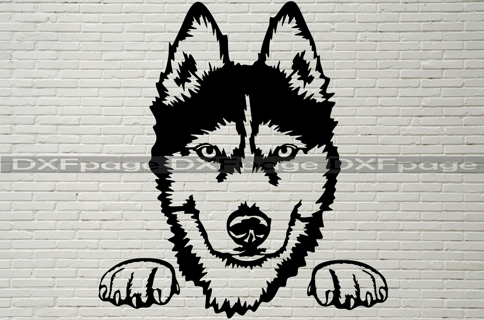 Husky Peeking SVG Silhouettes Dxf Siberian Husky SVG for - Etsy