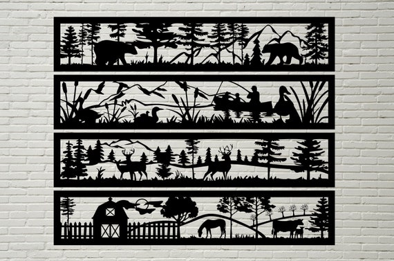 4 DXF Art Panels SVG Silhouette Dxf Files for Plasma Laser - Etsy