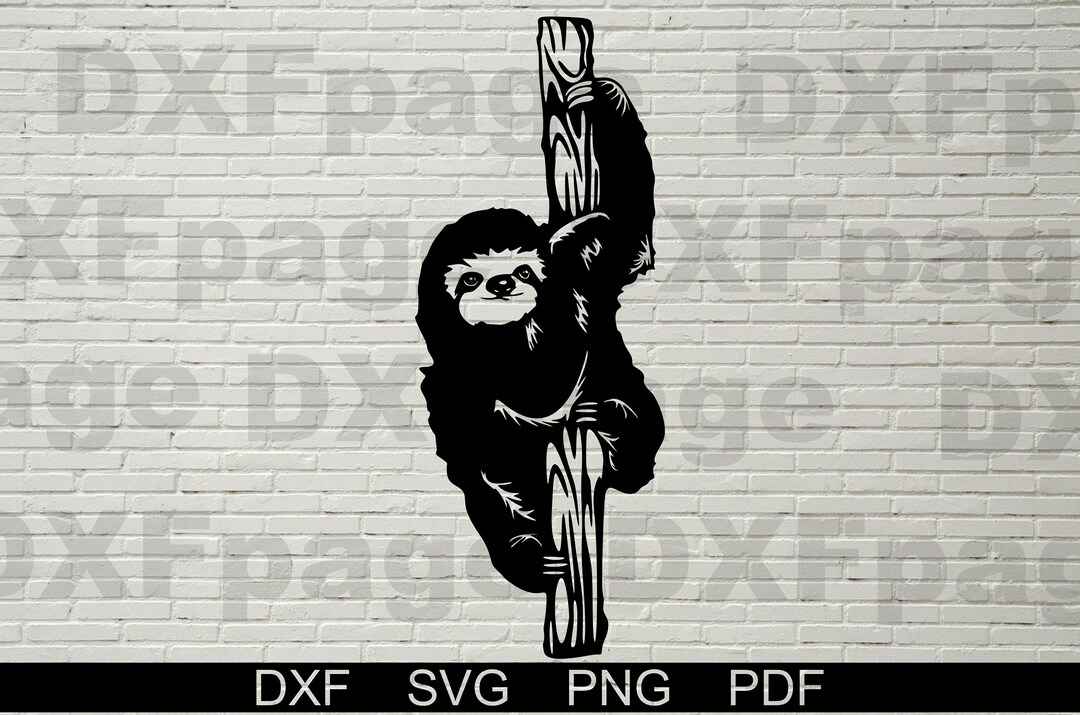 Sloth SVG Cut Files, Cute Sloth Clipart, Silhouette Dxf File, Cricut ...