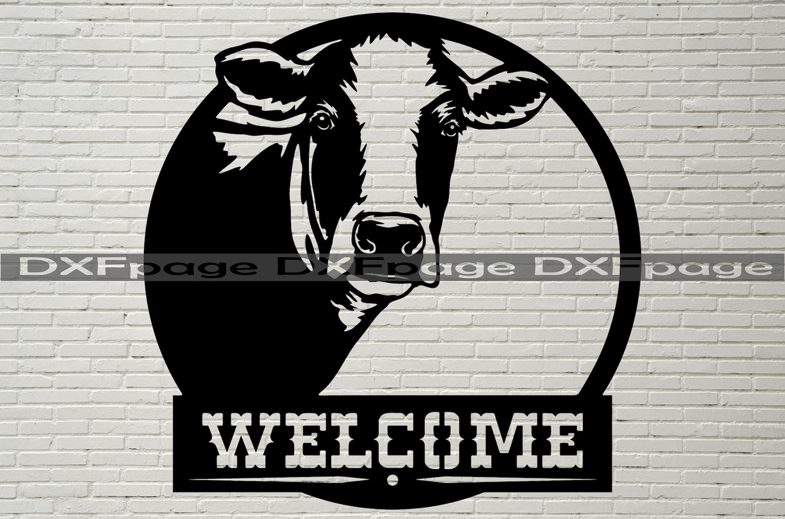 Cow Welcome Sign DXF CNC Dxf File for Laser SVG File for - Etsy