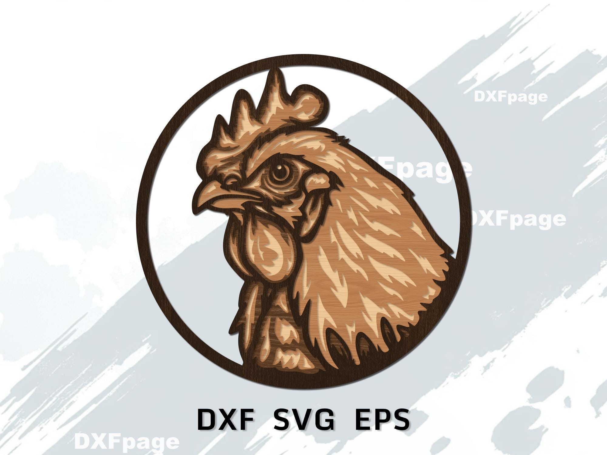 3D Layered Chicken SVG Laser Cut File, DXF, Hen Wall Art, Multilayer ...