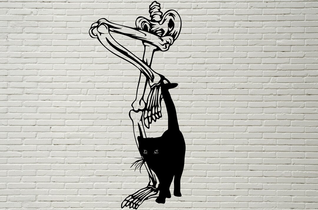 Skeleton SVG, Halloween Cat, Halloween Skeleton Torso Cut File, Svg for ...