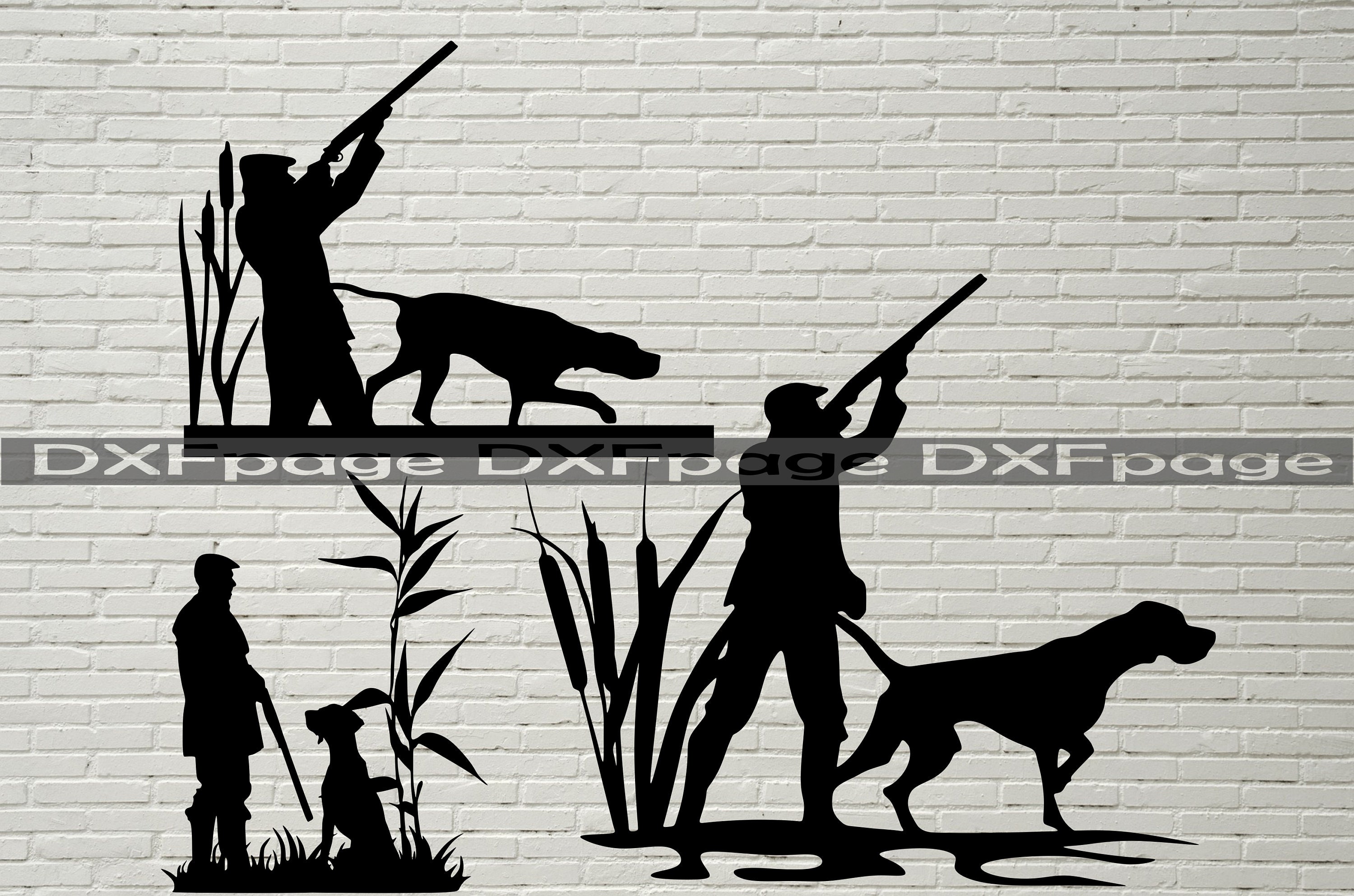 Hunter Dxf , Hunting Dog Svg, Dxf Files for Plasma, Laser Cutting, Duck ...