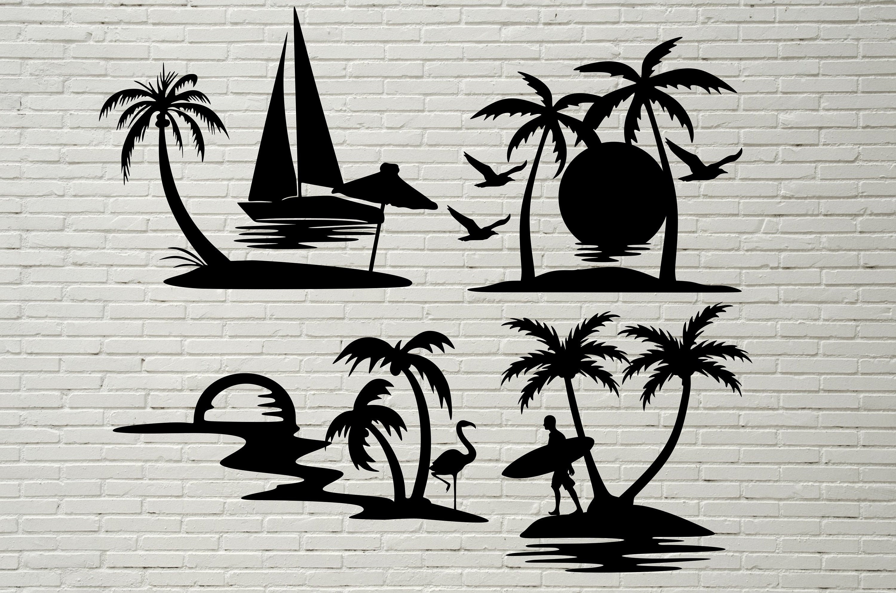 Palm Tree Svg Palm Dxf Bundles Jungle Svg Cut File Svg for | Etsy