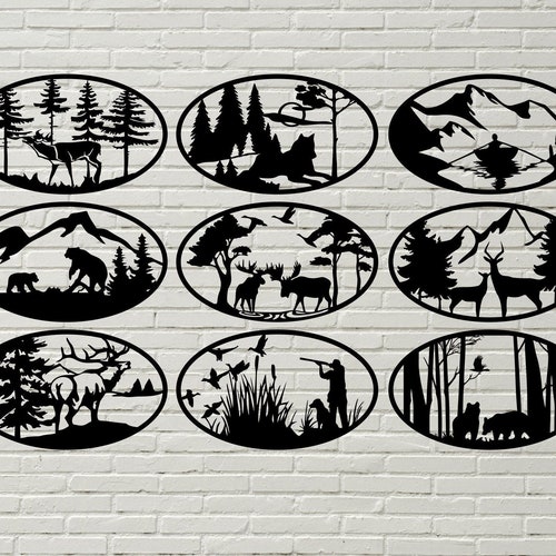9 Oval DXF Panels SVG Cut Files Silhouette Dxf Files for - Etsy