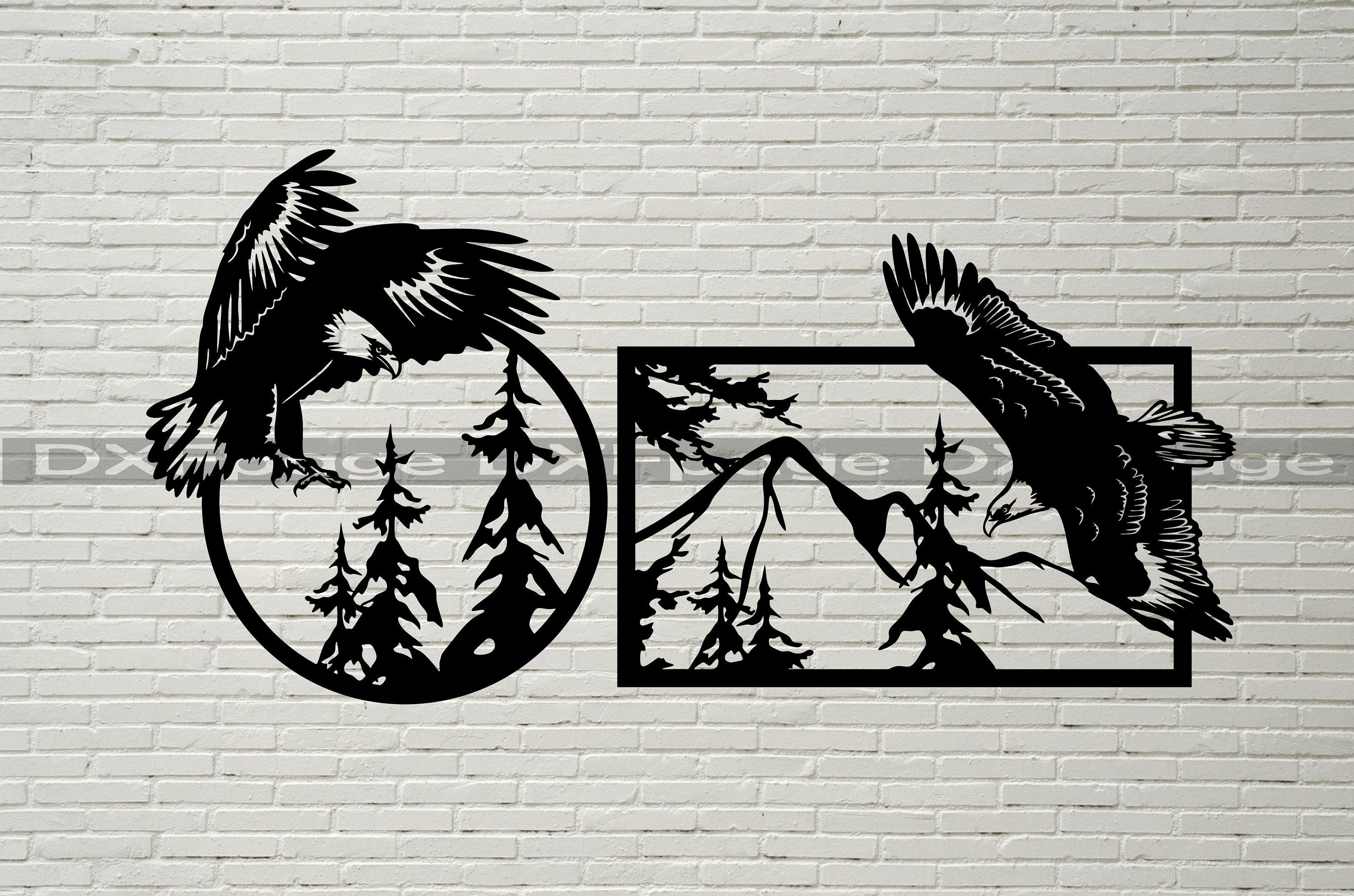 Eagle Scene DXF Svg Cut File for Cricut Dxf for Plasma Cnc - Etsy India