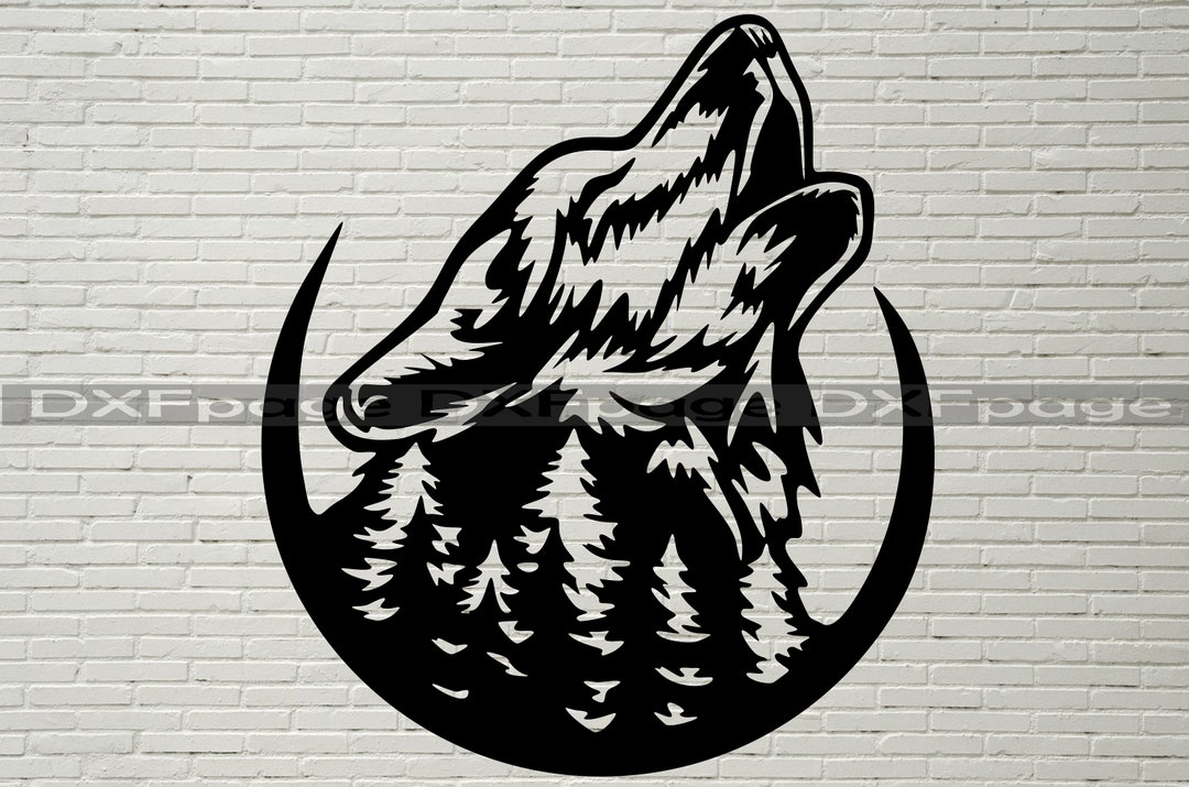 Wolf DXF, Animals Cut File for Laser, Dxf for Plasma, Wolves Cnc File ...