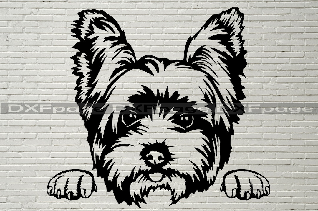 Yorkshire Terrier Svg, Peeking Yorkie Svg, Yorkshire Svg, Vector Svg ...