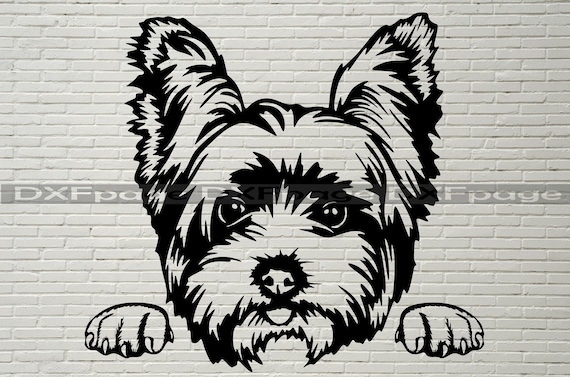 Yorkshire Terrier svg Peeking yorkie svg yorkshire svg | Etsy