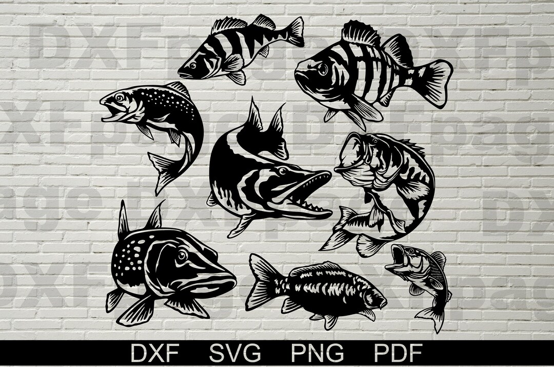Fish Bundle SVG DXF Files for Plasma, Laser Cutting, Cnc, Dxf ...