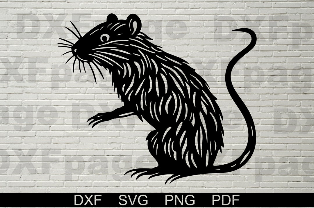 Rat SVG, Animals Cut File for Laser, Dxf for Plasma, Mouse Cnc File ...