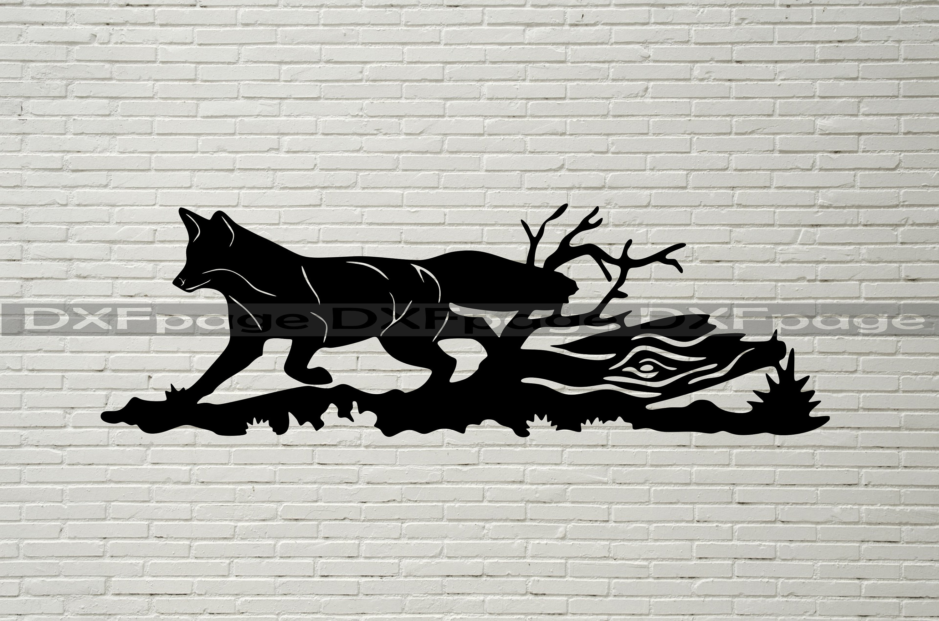 Fox SVG DXF Animals cut file laser dxf for plasma Wildlife - Etsy Polska