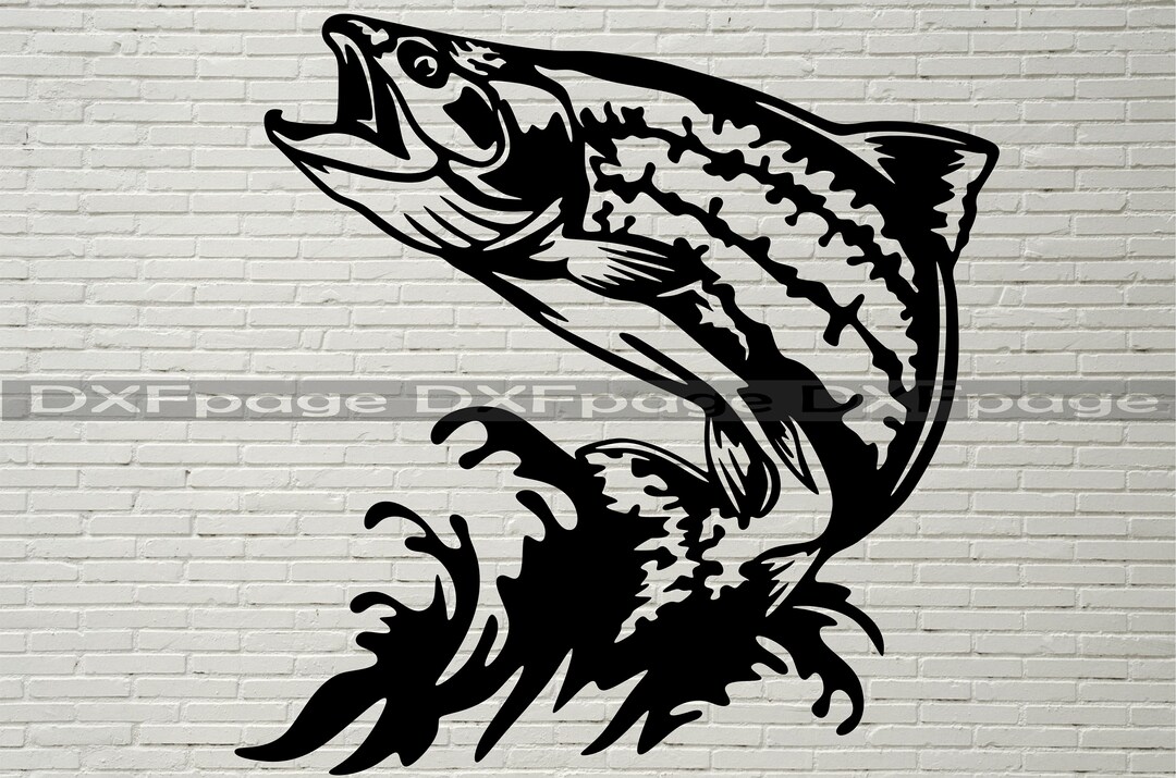 Trout Fish SVG, DXF Files for Plasma, Laser Cutting, Cnc, Svg for ...