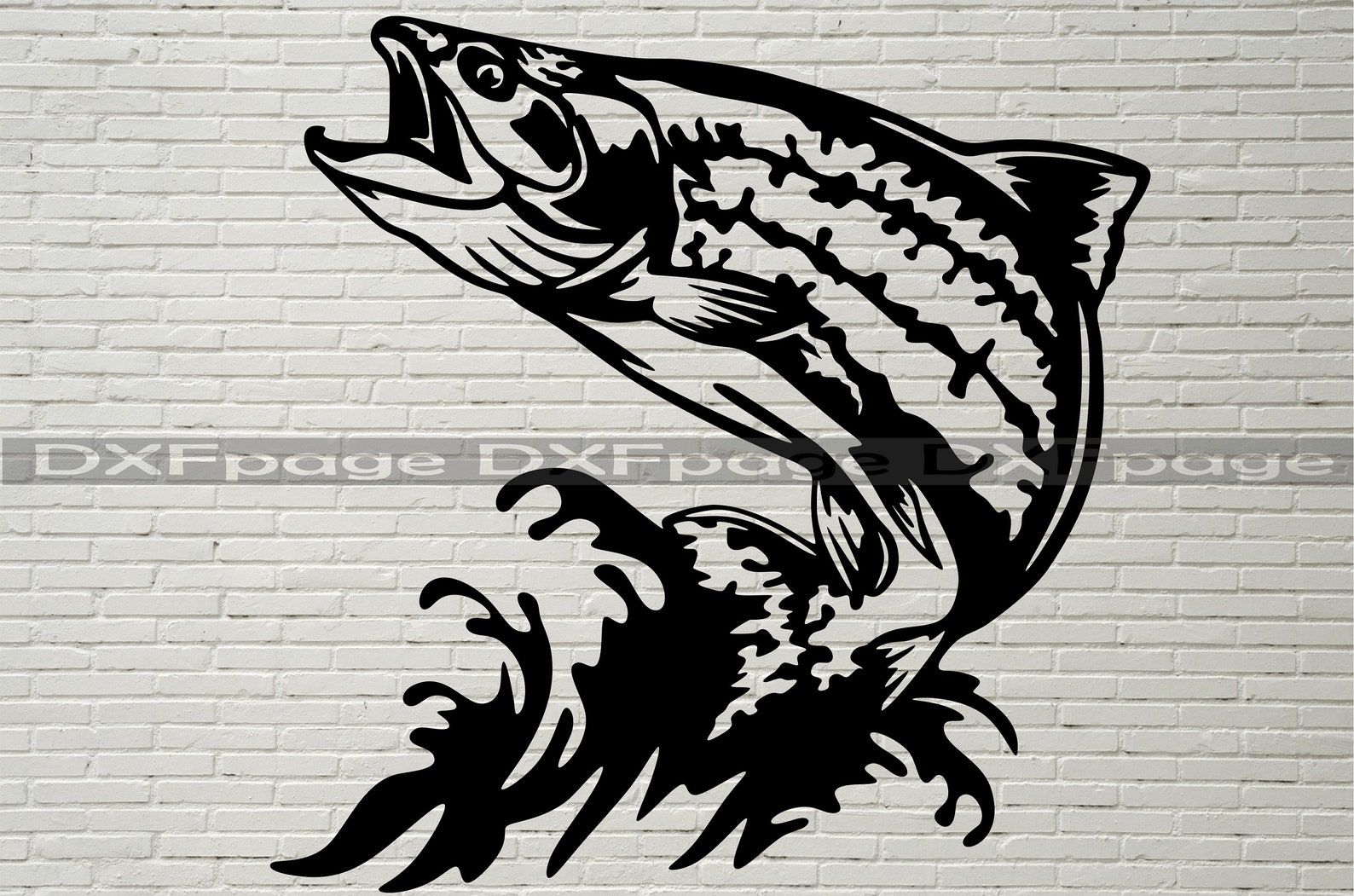 Forelle Fisch SVG, DXF-Dateien für Plasma, Laser schneiden, cnc, Svg ...