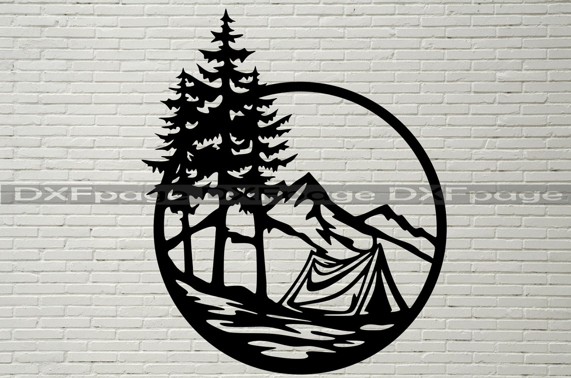 Camping DXF Cut File for Plasma Adventure Cnc Wood Wall | Etsy