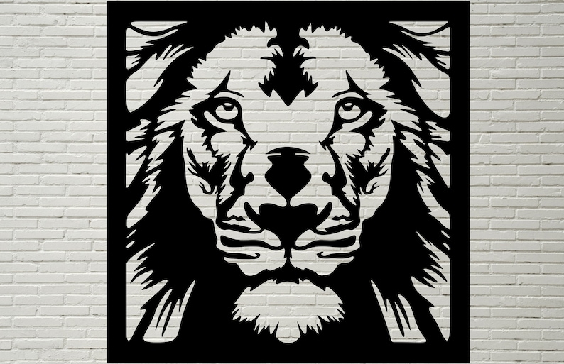 León svg Africa plantilla Dxf Safari Animal archivo de - Etsy España