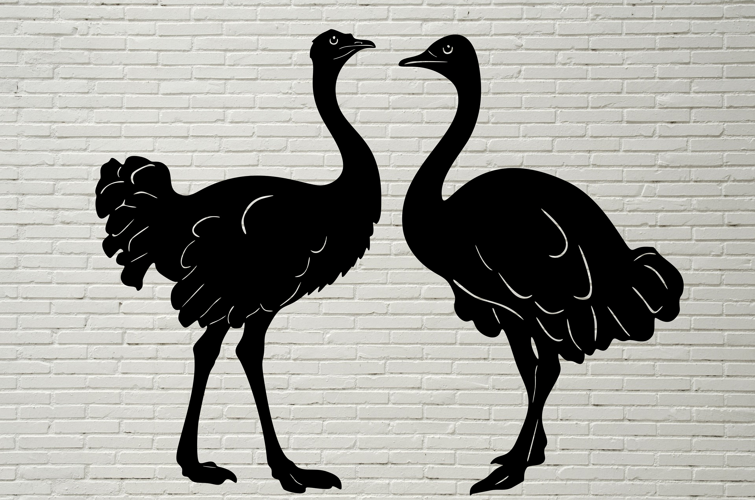 Ostrich Silhouette Svg DXF Ostrich cnc file dxf file for | Etsy