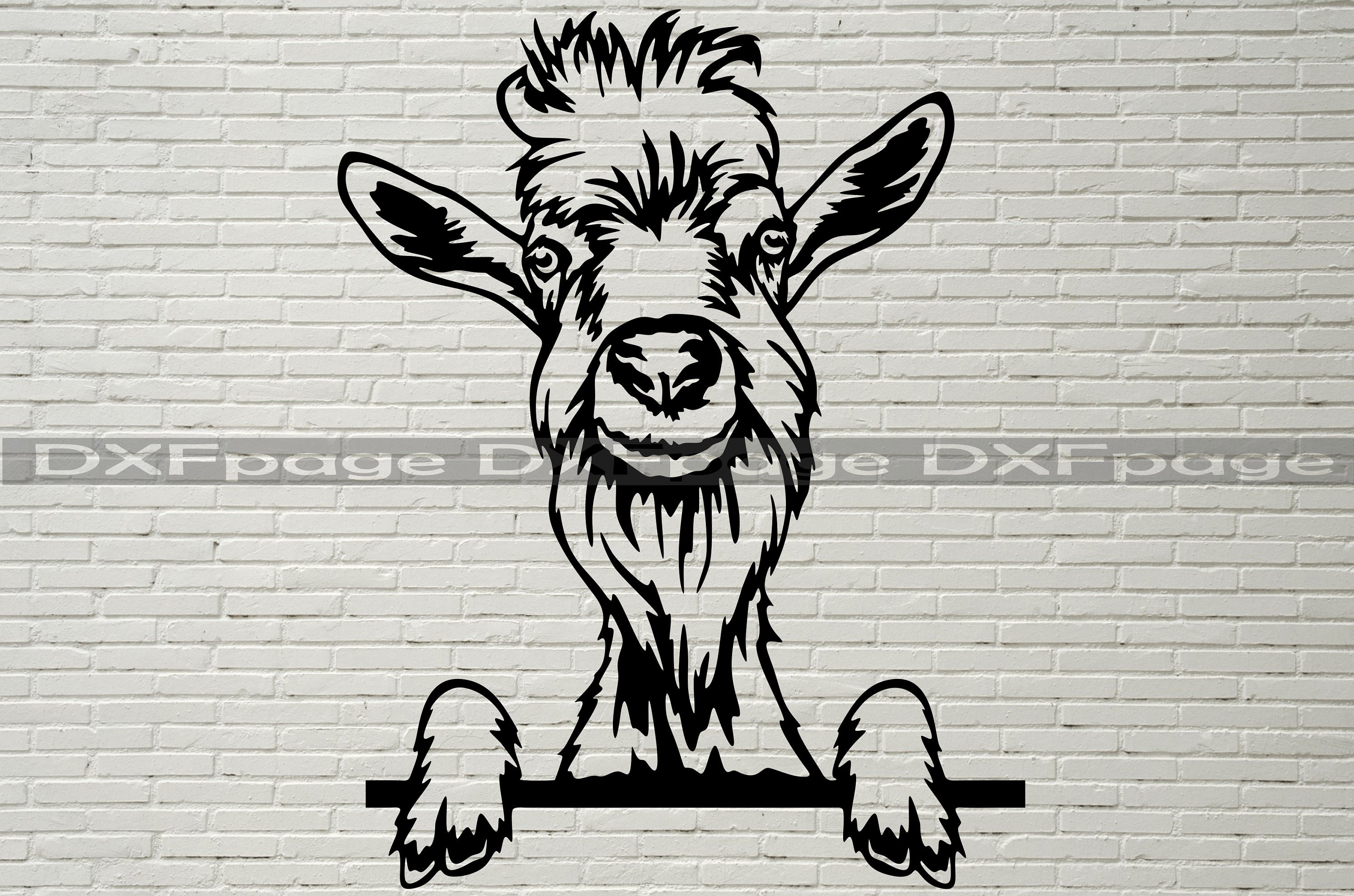 Goat Peeking SVG Goat DXF vector farm life Cut Files | Etsy