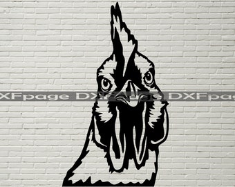 Chicken Dxf, Peeking SVG for Cricut, Chicken Dxf, Farm Life Clipart ...