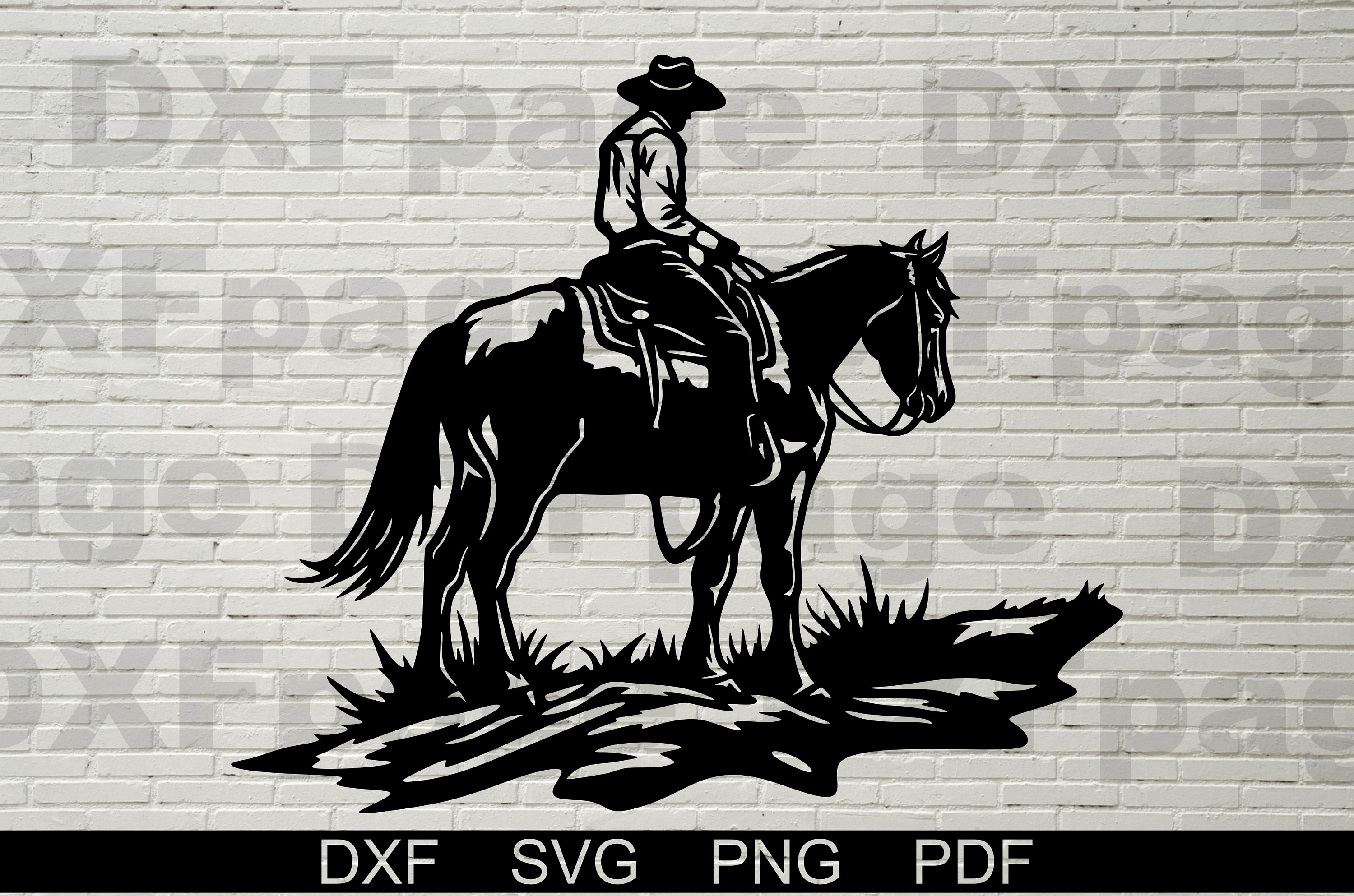 Cowboy Scene SVG DXF, Clipart, Western Laser Cut, Plasma, Cnc, Texas ...