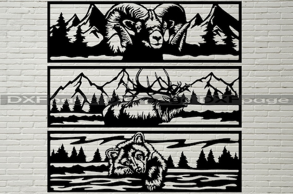 3 DXF Art Panels SVG File for Cricut Dxf Files for Plasma - Etsy Australia