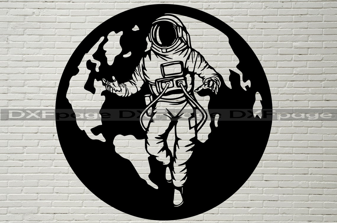 Astronaut Svg Space Silhouettes Dxf Svg For Cricut Etsy