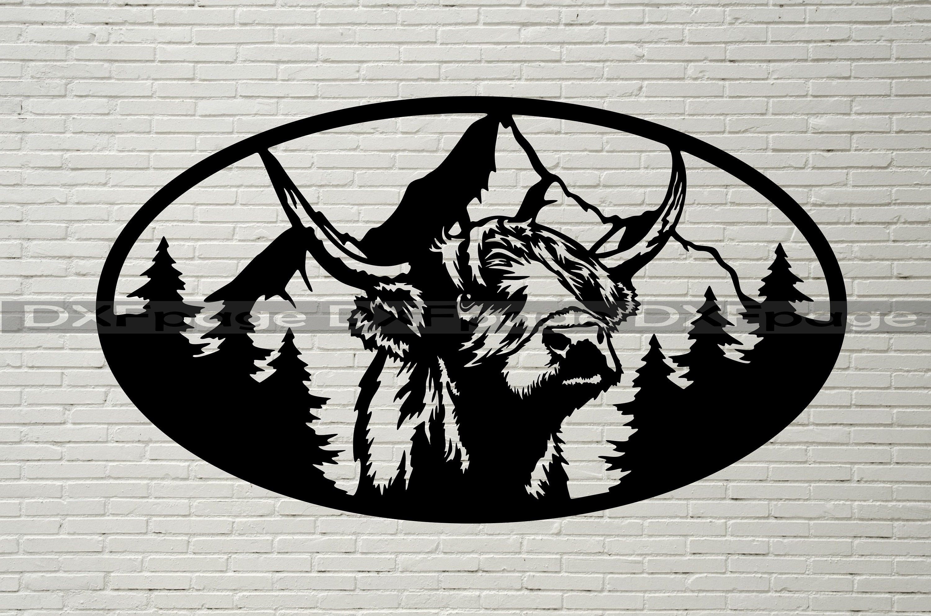Highland Cow Sign DXF, Dxf File for Laser, SVG File for Cricut, Farm ...