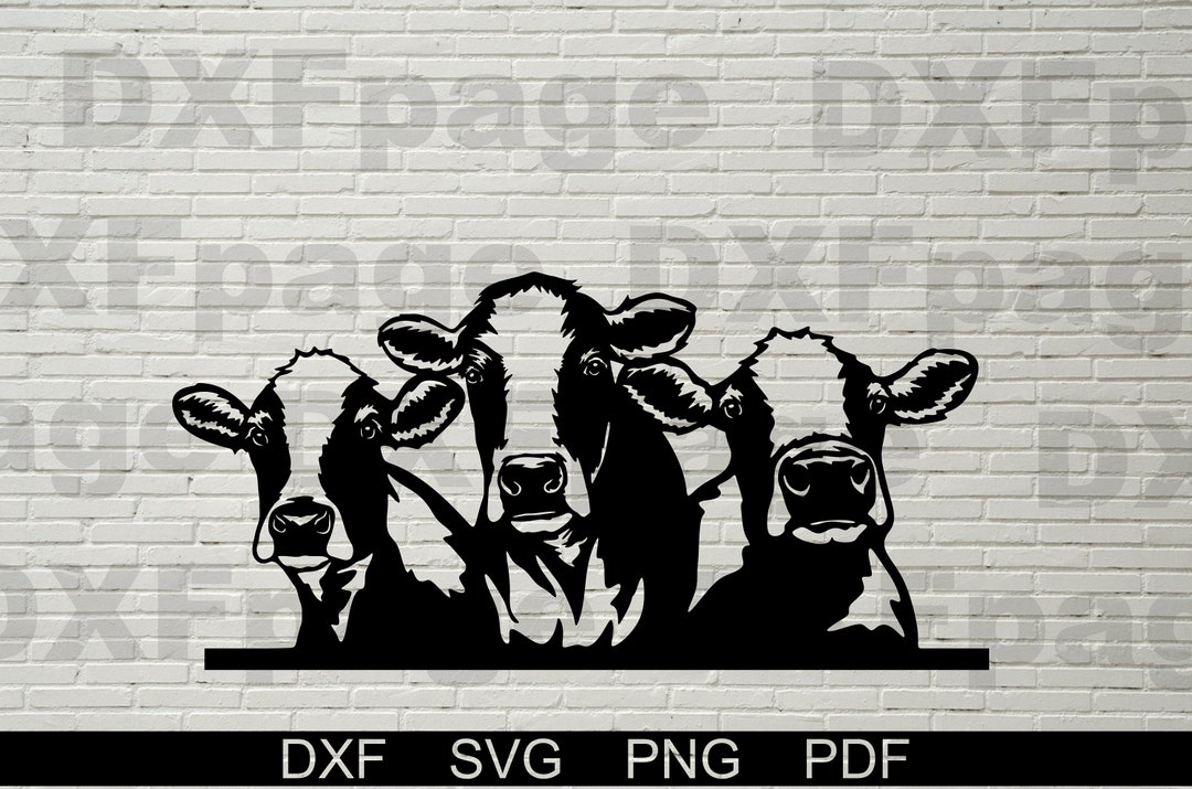 Cow SVG, Dxf File for Laser, SVG File for Cricut, Farm Animal Sign Svg ...