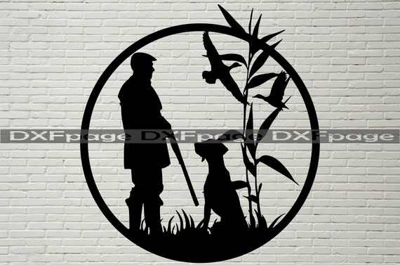 Hunting Scene Dxf Hunting Dog Svg Dxf Files for Plasma - Etsy
