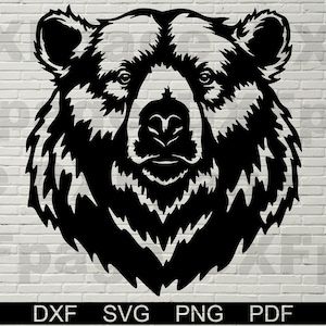 Bear DXF, Animals Cut File for Laser, Dxf for Plasma, Bear Cnc File ...
