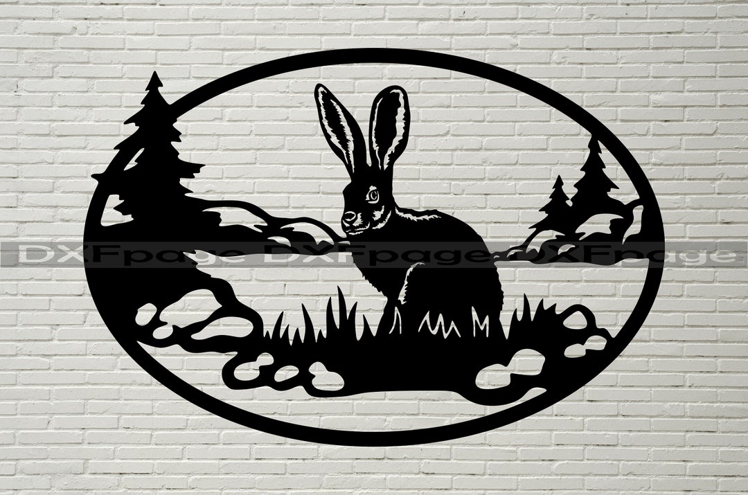 Hare SVG DXF, Animals Cut File Laser, Wildlife Cnc Wood Wall Decor ...