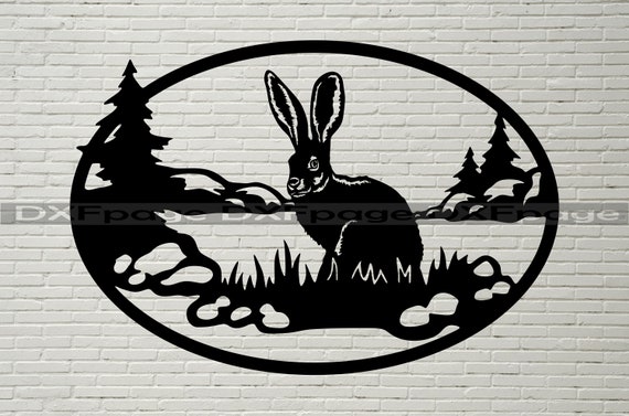 Hare SVG DXF Animals Cut File Laser Wildlife Cnc Wood Wall - Etsy Australia