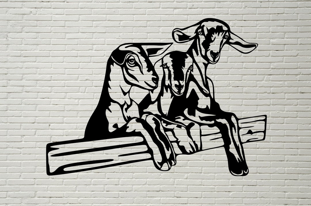 Funny Goat Svg, Billy Goat, Farm Cut Files, Silhouettes Dxf File, Svg ...