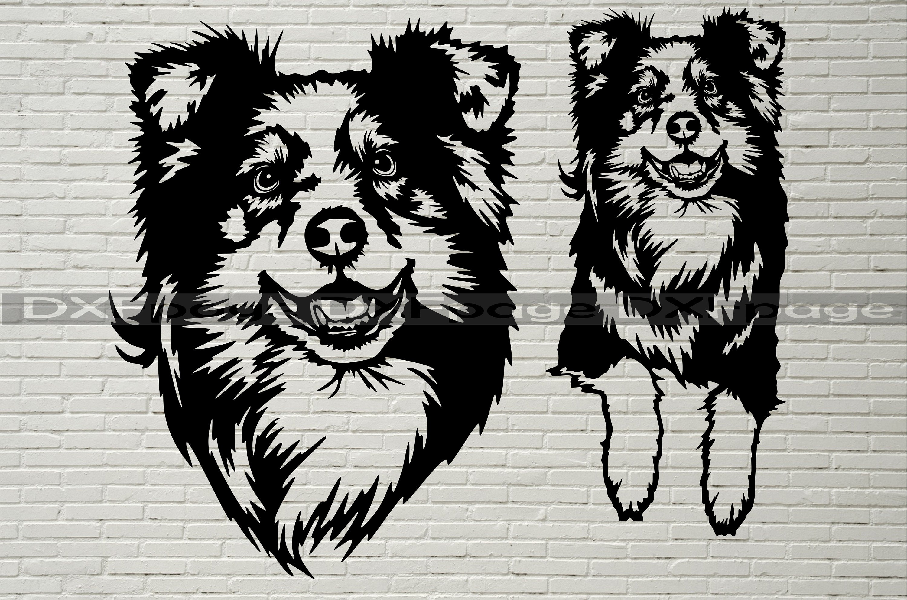 Australian Shepherd SVG, Silhouette Dxf, SVG for Cricut, Aussie Dog ...