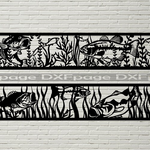 Bass Fishing Svg Fish Scene DXF Files for Plasma Laser - Etsy