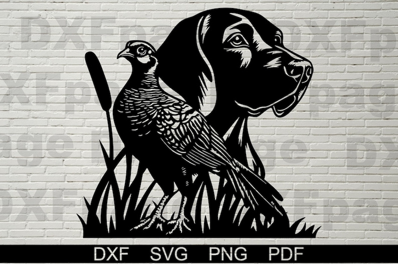 Pheasant SVG, Hunting Scene Dxf File for Plasma, Laser Cut, Dxf for Cnc ...