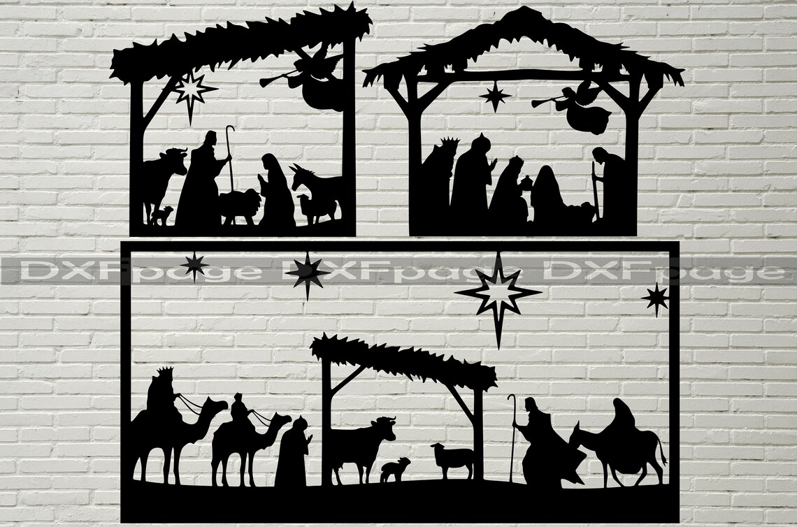 Nativity SVG Christmas Cut File Nativity Scene Svg - Etsy