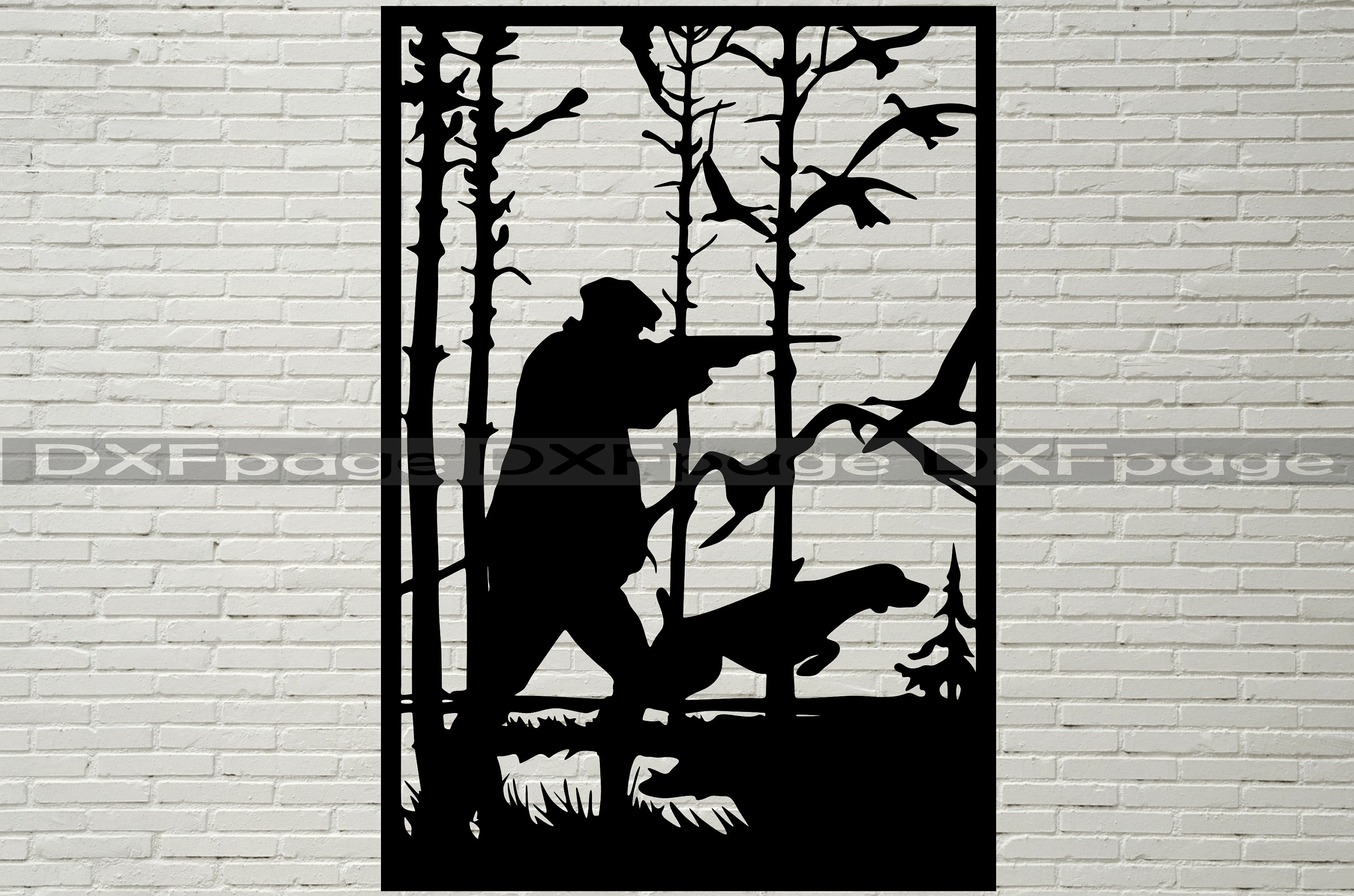 Jagd panel dxf , Hunter svg, dxf files for plasma, laser cutting, Duck ...