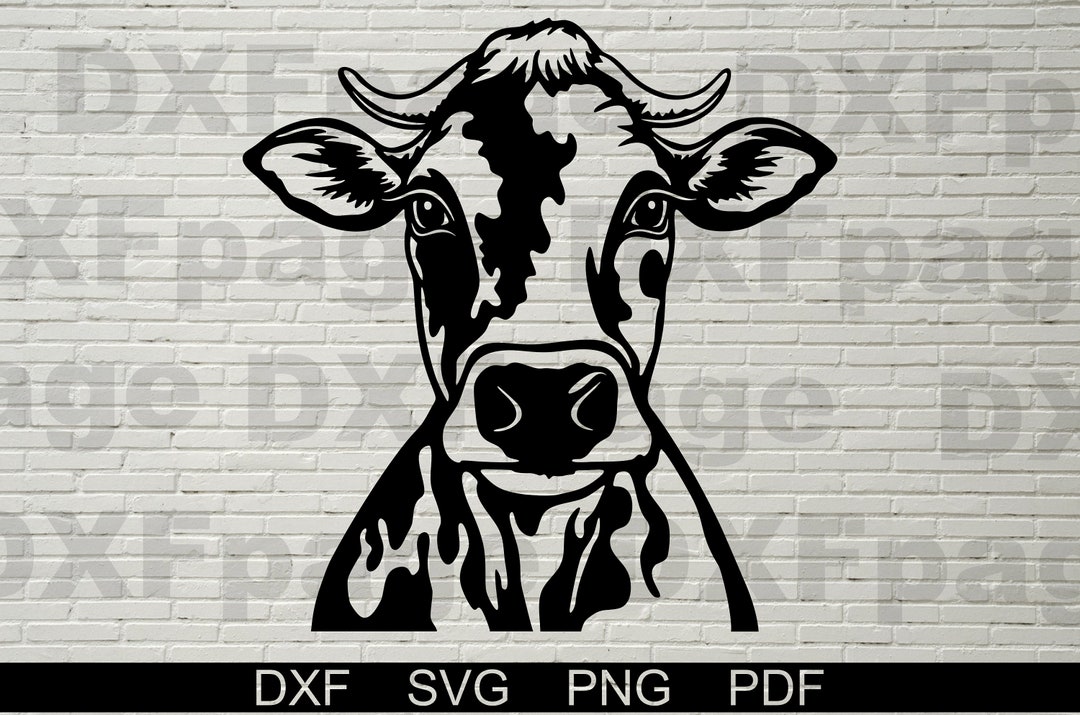 Cute Cow Svg, Dxf Farm Animal Sign, Svg for Cricut, Dxf File for Plasma ...