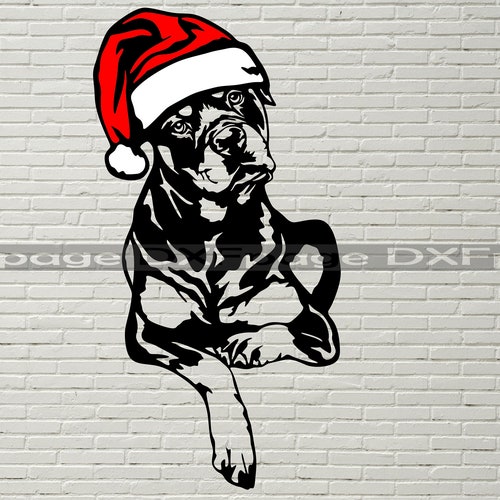 Christmas Rottweiler SVG Christmas Dog SVG Files for Cricut - Etsy
