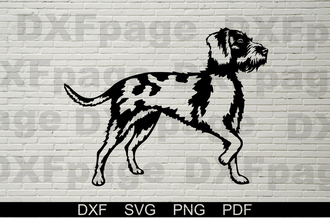 GWP Dog SVG File for Cricut, German Wirehaired Pointer Clipart, Cut ...