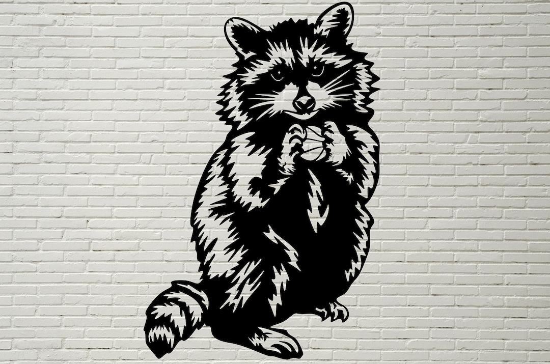 Raccoon Svg Cut File, funny Animal svg, Silhouettes dxf file, SVG Files ...