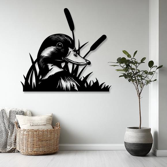 Duck DXF SVG | Mallard Duck With Reeds Laser Cut File | CNC Plasma ...