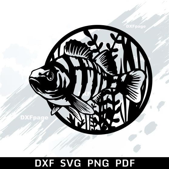 Perch SVG Laser Cut Files, DXF Files for Plasma, Fish, Perch Fishing ...